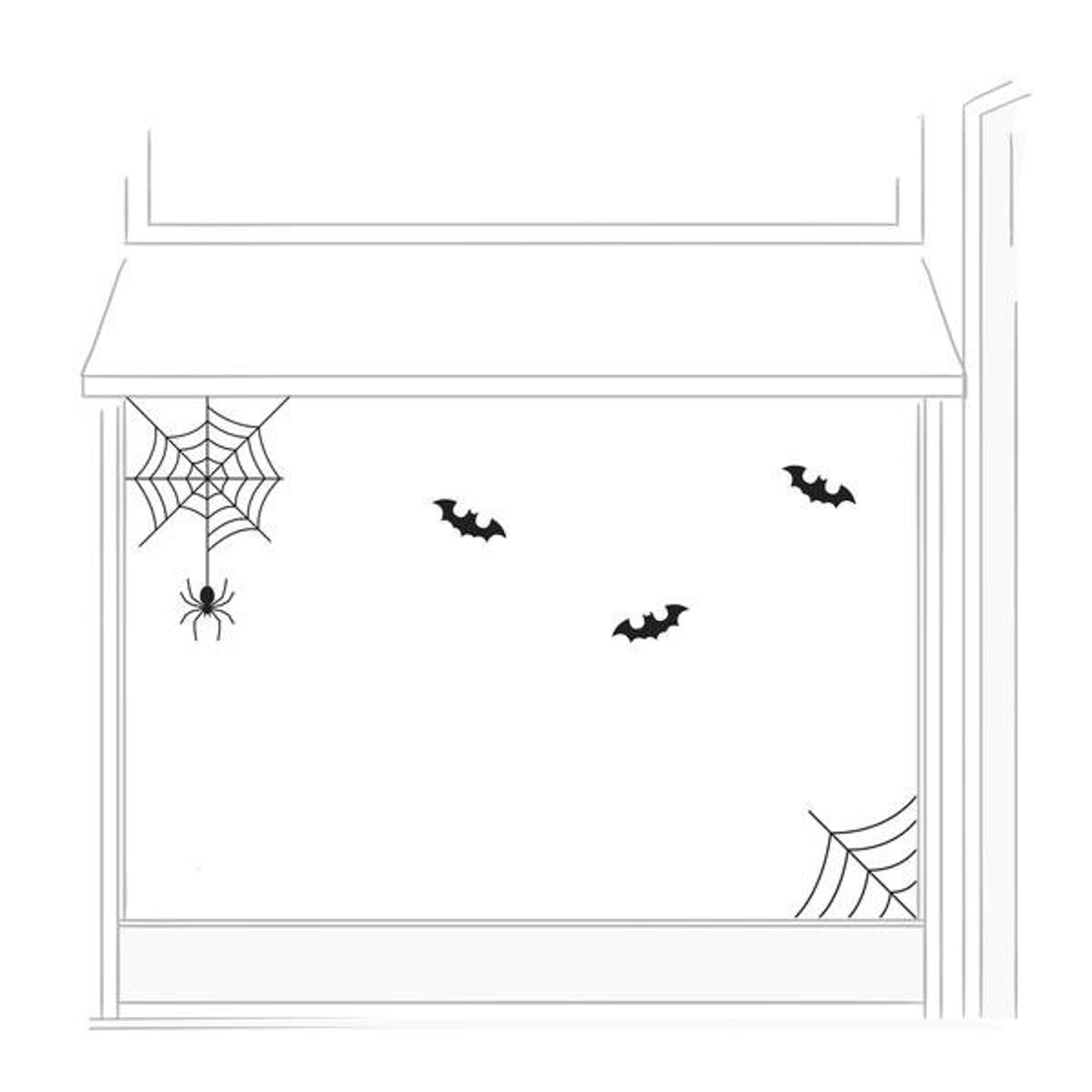 Spider and Cobweb Halloween Retail Vinyl Set Shop Window - Etsy