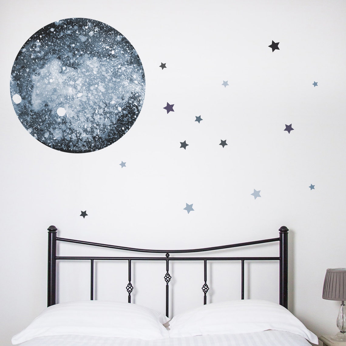 Moon and Stars Wall Sticker Wall Stickers Wall Sticker | Etsy