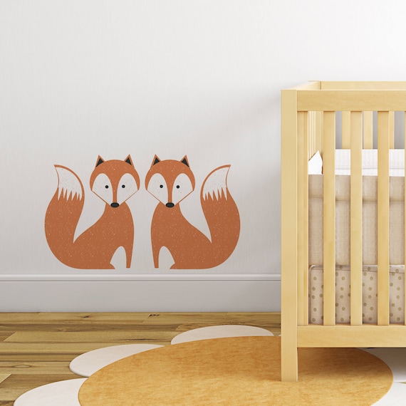 Wall Sticker Foxes Decal Fox Decor Woodland Wall | Etsy
