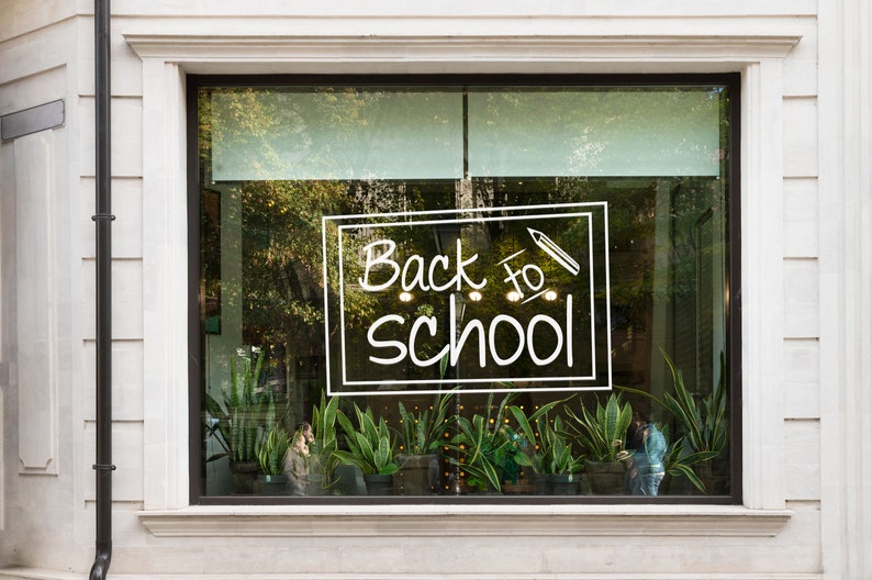 Chalkboard Days Back to School Retail Window Vinyl - Etsy