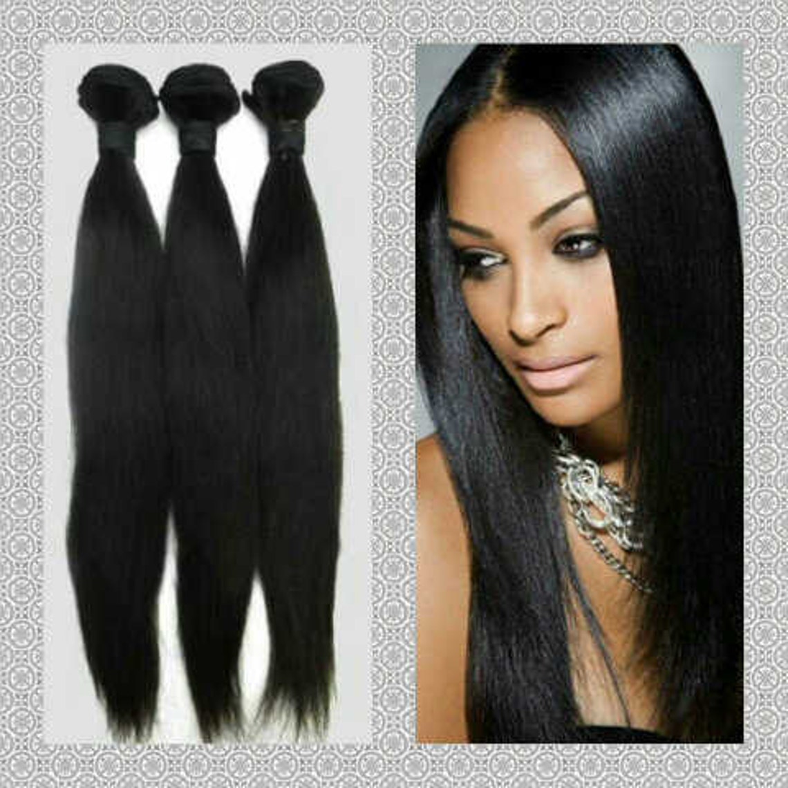 10" to 30" Peruvian Virgin Human Hair Extensions Grade 10A Straight ...