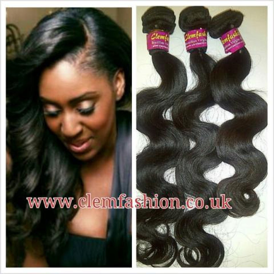 10" to 30" Brazilian Virgin Human Hair Extensions Grade 10A Body Wave ...