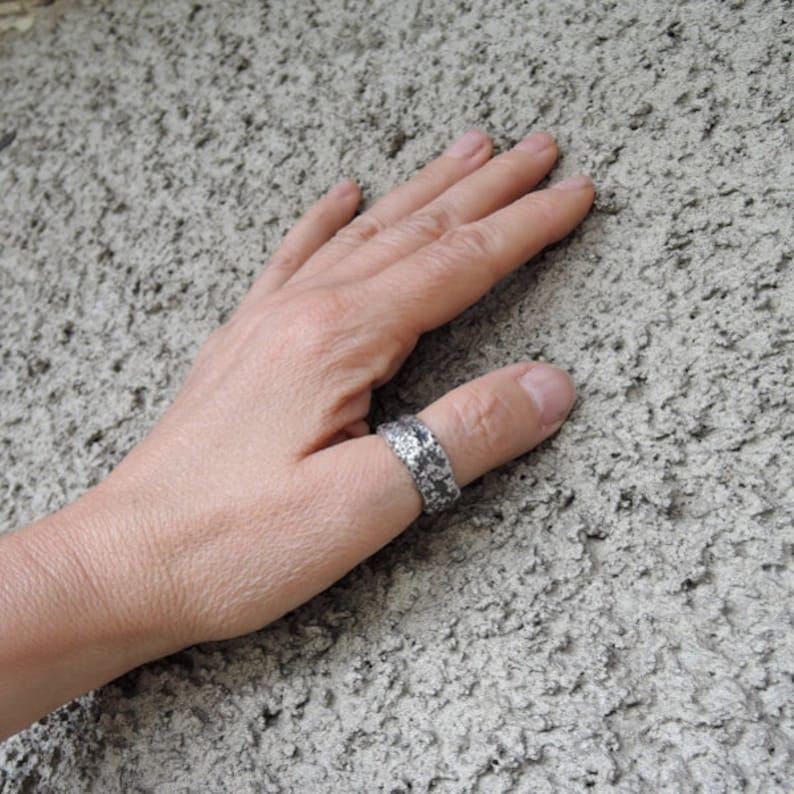 Men's Ring Sterling Silver Band Thumb Ring Contemporary - Etsy