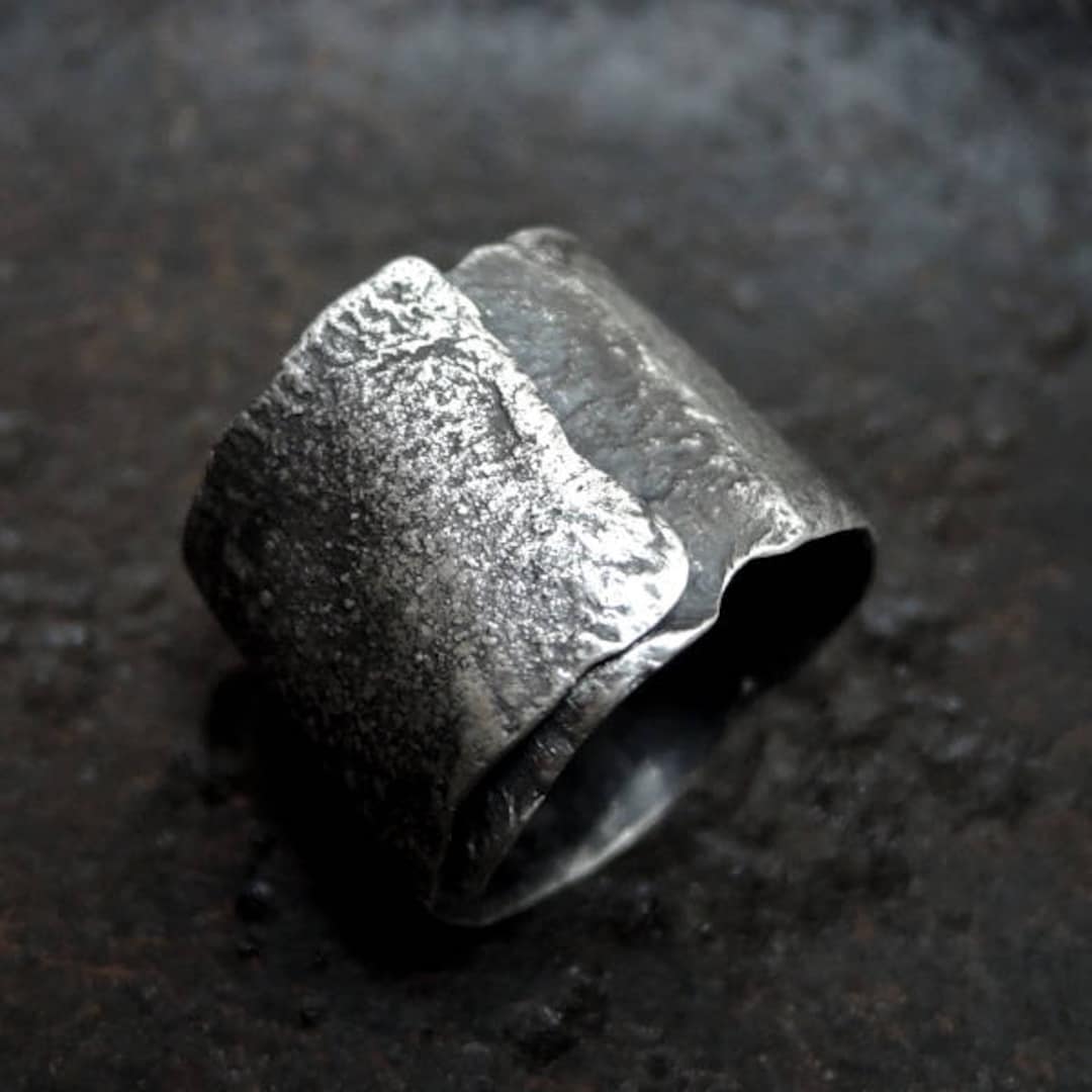 Heavy Mens Silver Ring, Mens Ring, Siver Mens Ring, Massive Ring, Raw ...