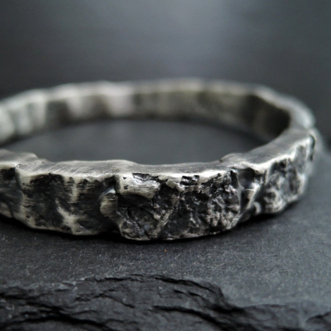 Heavy Sterling Silver Bracelet, Chunky Silver Bangle, Statement ...