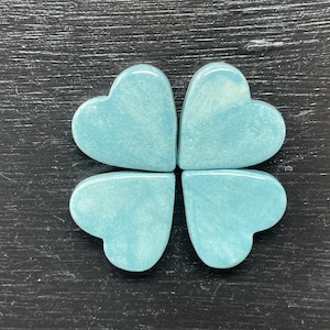 Small Blue Ceramic Love Heart Magnets Set / Valentines Heart Fridge ...