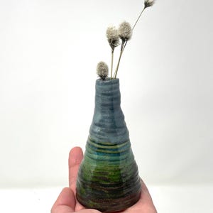 Handmade Coiled Ceramic Bud Vase: Multi-color Glazed Home Decor - Etsy