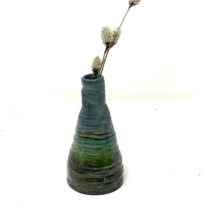 Handmade Coiled Ceramic Bud Vase: Multi-color Glazed Home Decor - Etsy