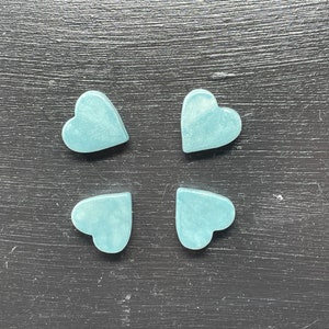 Small Blue Ceramic Love Heart Magnets Set / Valentines Heart Fridge ...