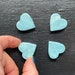 Small Blue Ceramic Love Heart Magnets Set / Valentines Heart Fridge ...