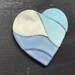Blue and White Heart Shaped Magnet Set / Ceramic Mosaic Heart Fridge ...