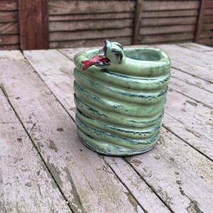 Hand Built Coiled Ceramic Stoneware Snake Pot / Snake Lovers Gift - Etsy