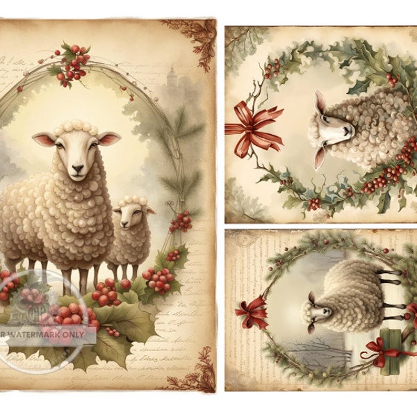 Christmas Sheep Rice Paper - Etsy