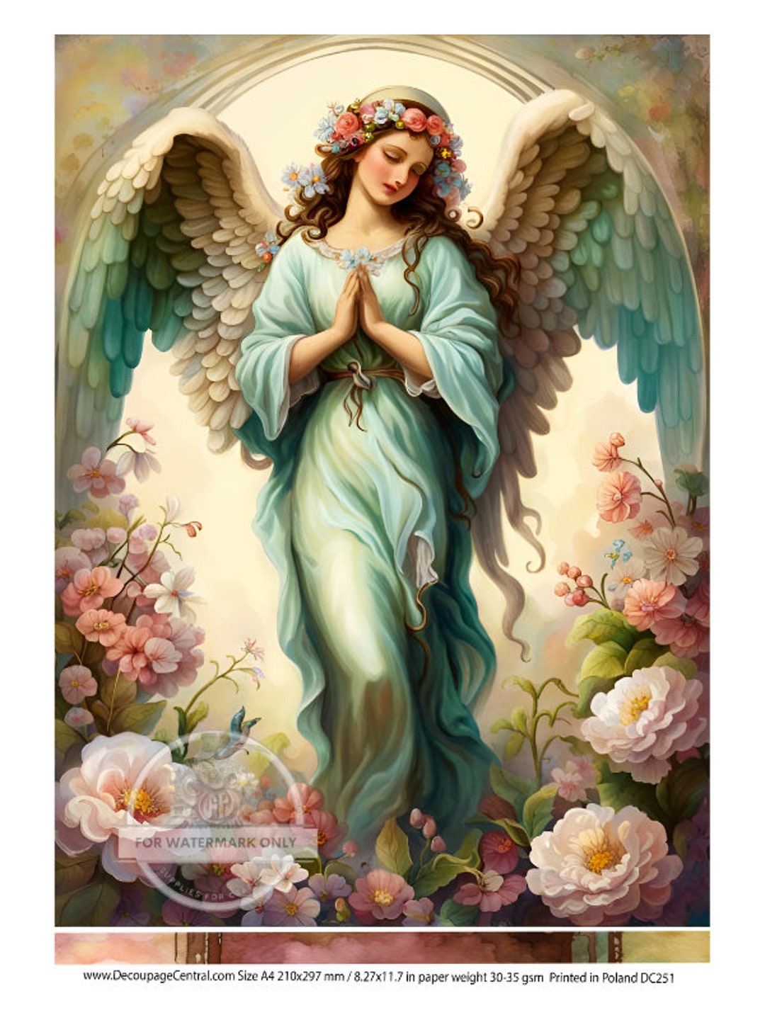 A4 Angels Prayer Rice Paper - Faith, Angel, Floral - Etsy
