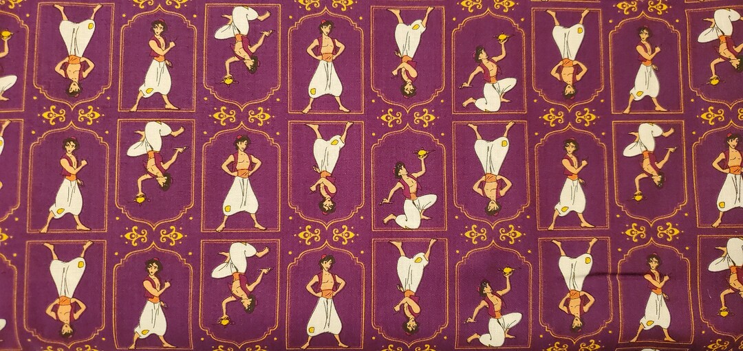 Disney Aladdin Frames Fabric by the Half Yard. 100% Cotton. - Etsy