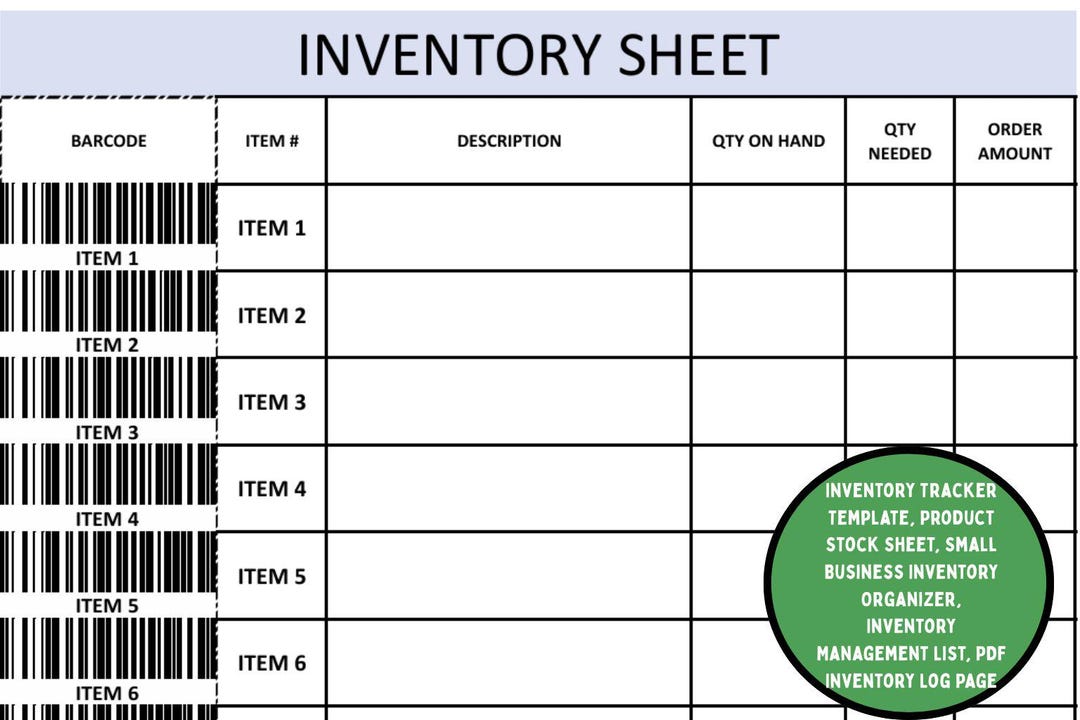 Inventory Tracker Template, Product Stock Sheet, Small Business ...