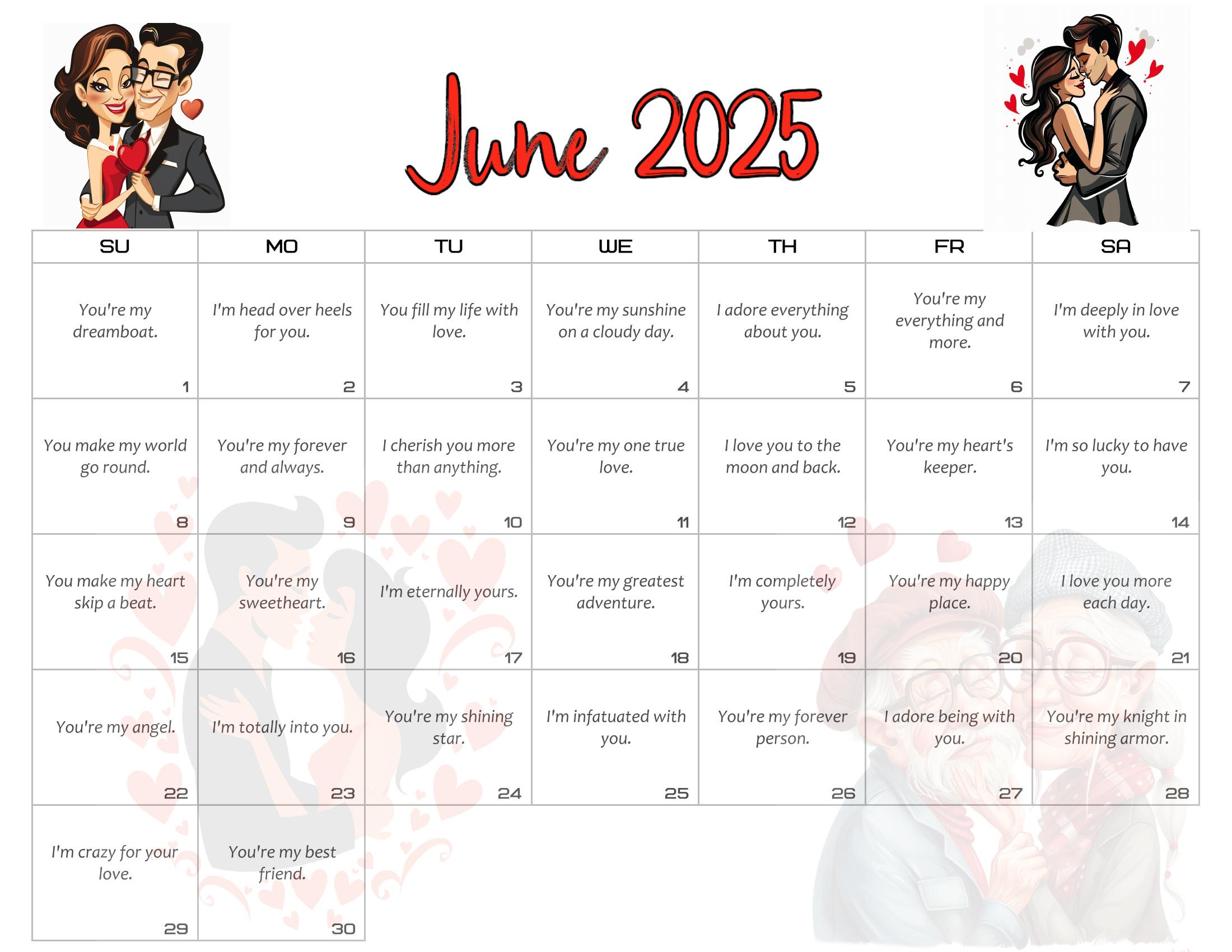 365 Romantic Ways to Say I Love You | 12 Month Calendar | 2025 Wall ...