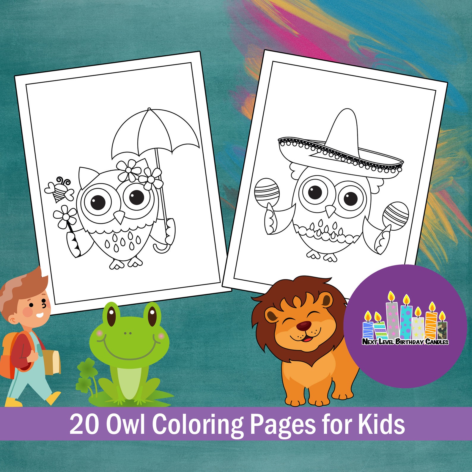 20 Owl Coloring Pages for Kids Pages for Kids Instant Printable Sheets ...