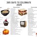 365 Days to Celebrate |celebrations Calendars: Printable Edition | 2025 ...