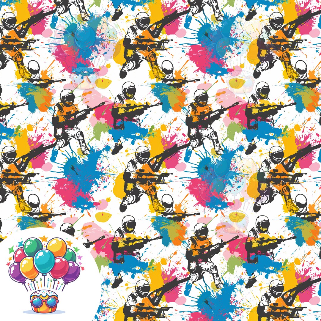 Paintball| Seamless Digital Paper Paintball Paper Background, Pattern ...