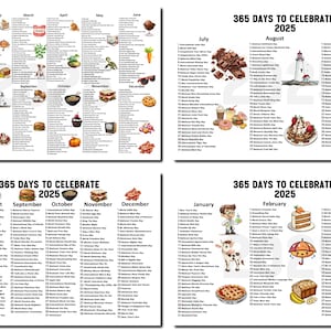 365 Days to Celebrate |celebrations Calendars: Printable Edition | 2025 ...