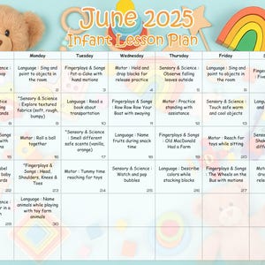 2025/2026 Daily Infant Lesson Plans | Motor Skills, Cognitive Growth ...