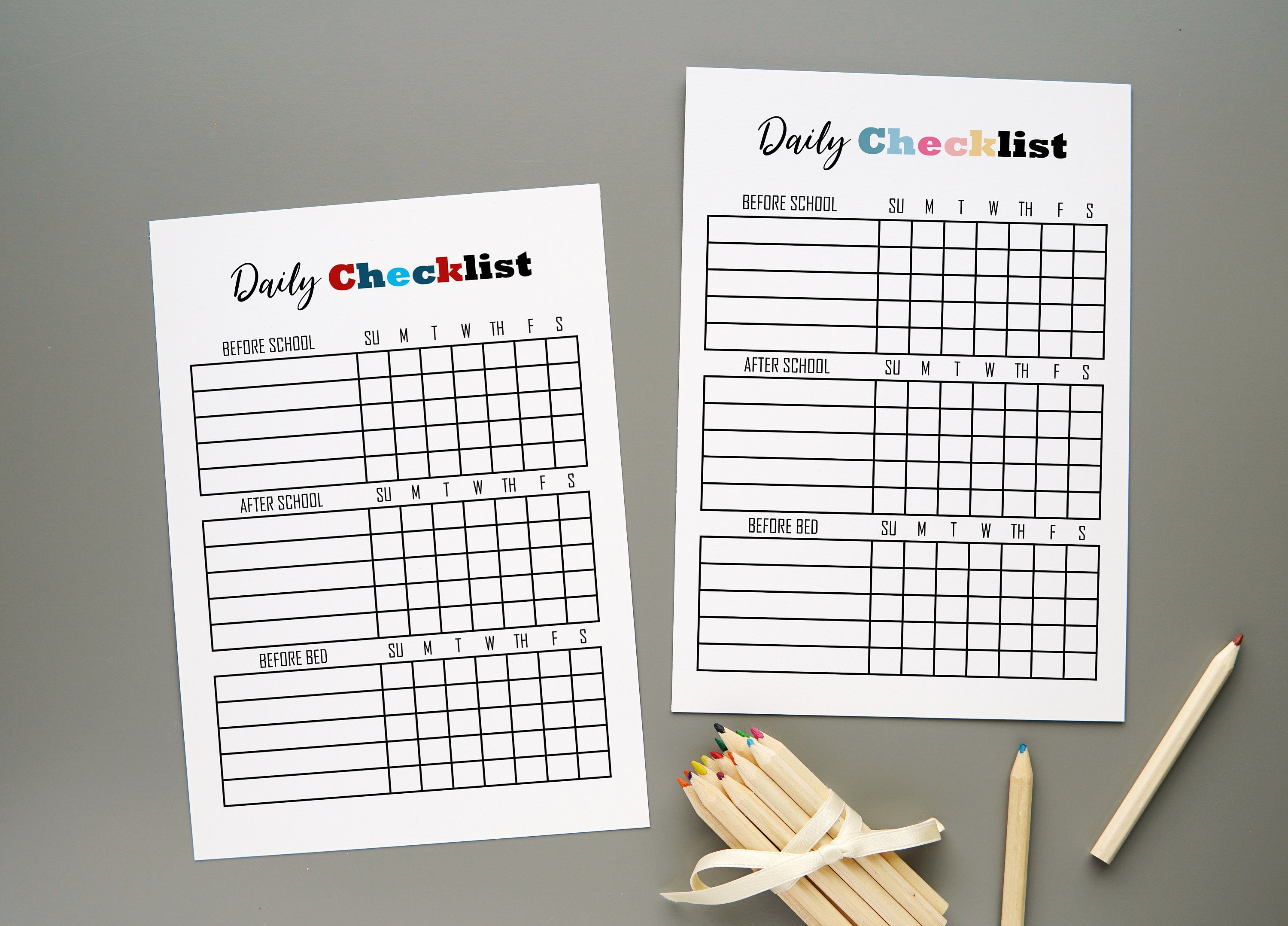 Printable Editable Daily Checklist for Kids Editable Daily | Etsy Australia