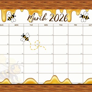 Bumble Bee 2025-2026 (august to December 2026)- Editable ,printable ...