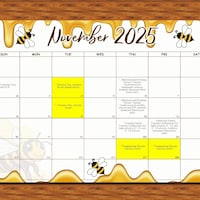 Birthday Calendar - Honeybee - Etsy