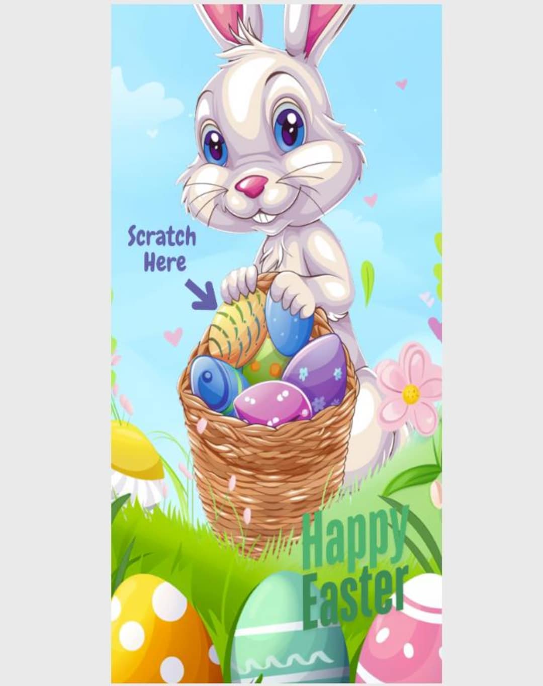 Digital Easter Basket Scratch-off Cards - Random Digital Egg Hunt Game ...