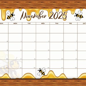 Bumble Bee 2025-2026 (august to December 2026)- Editable ,printable ...