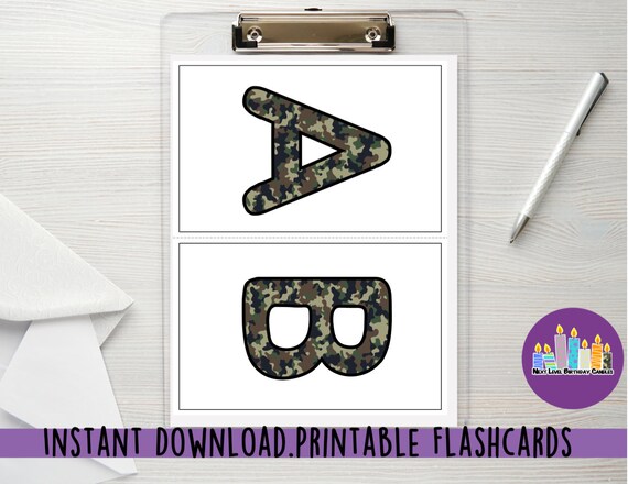 Instant Printable Flash Cards .cool Printable Flash Cards. - Etsy