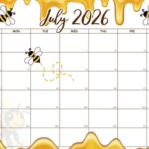 Bumble Bee 2025-2026 (august to December 2026)- Editable ,printable ...
