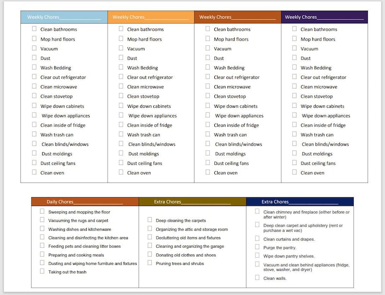 Printable Editable Daily Checklist Editable Daily Routine | Etsy