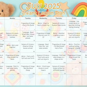 2025/2026 Daily Infant Lesson Plans | Motor Skills, Cognitive Growth ...