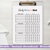 Printable Editable Daily Checklist for Kids Editable Daily Kids Routine ...