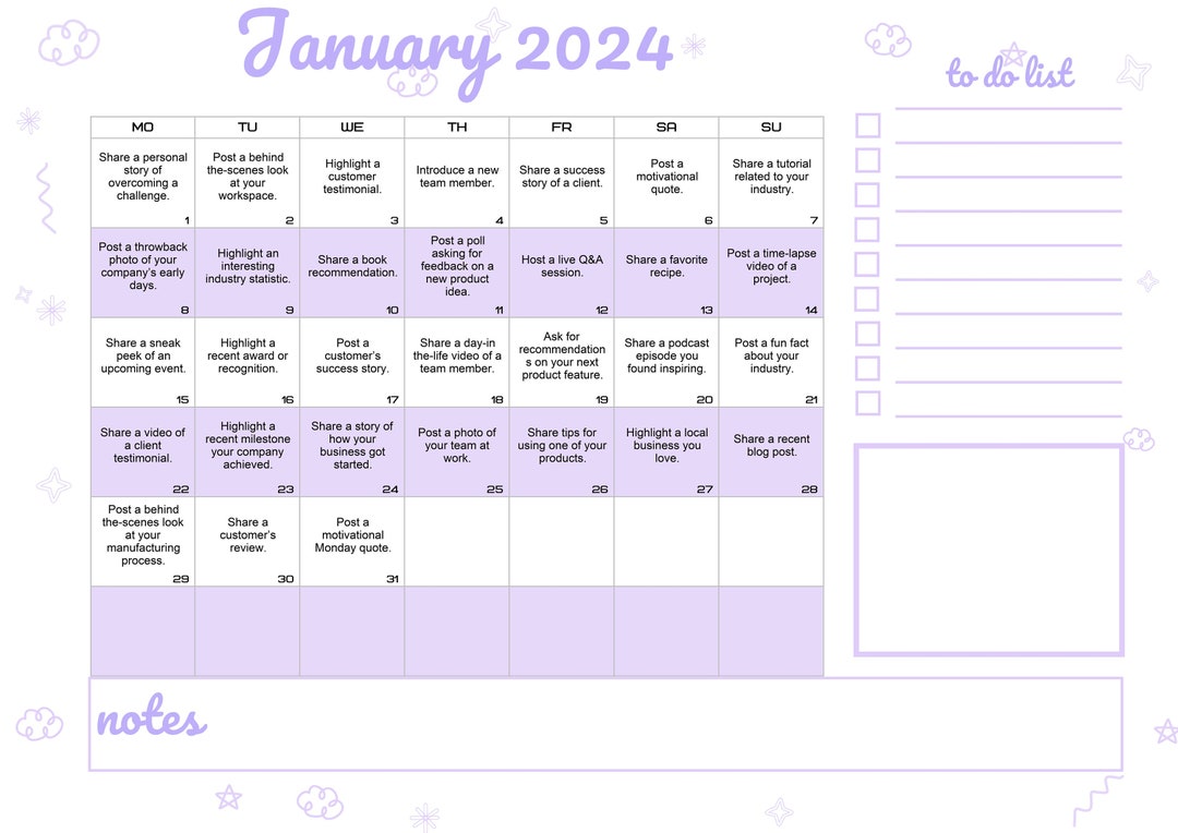 366-day Social Media Content Calendar - Etsy