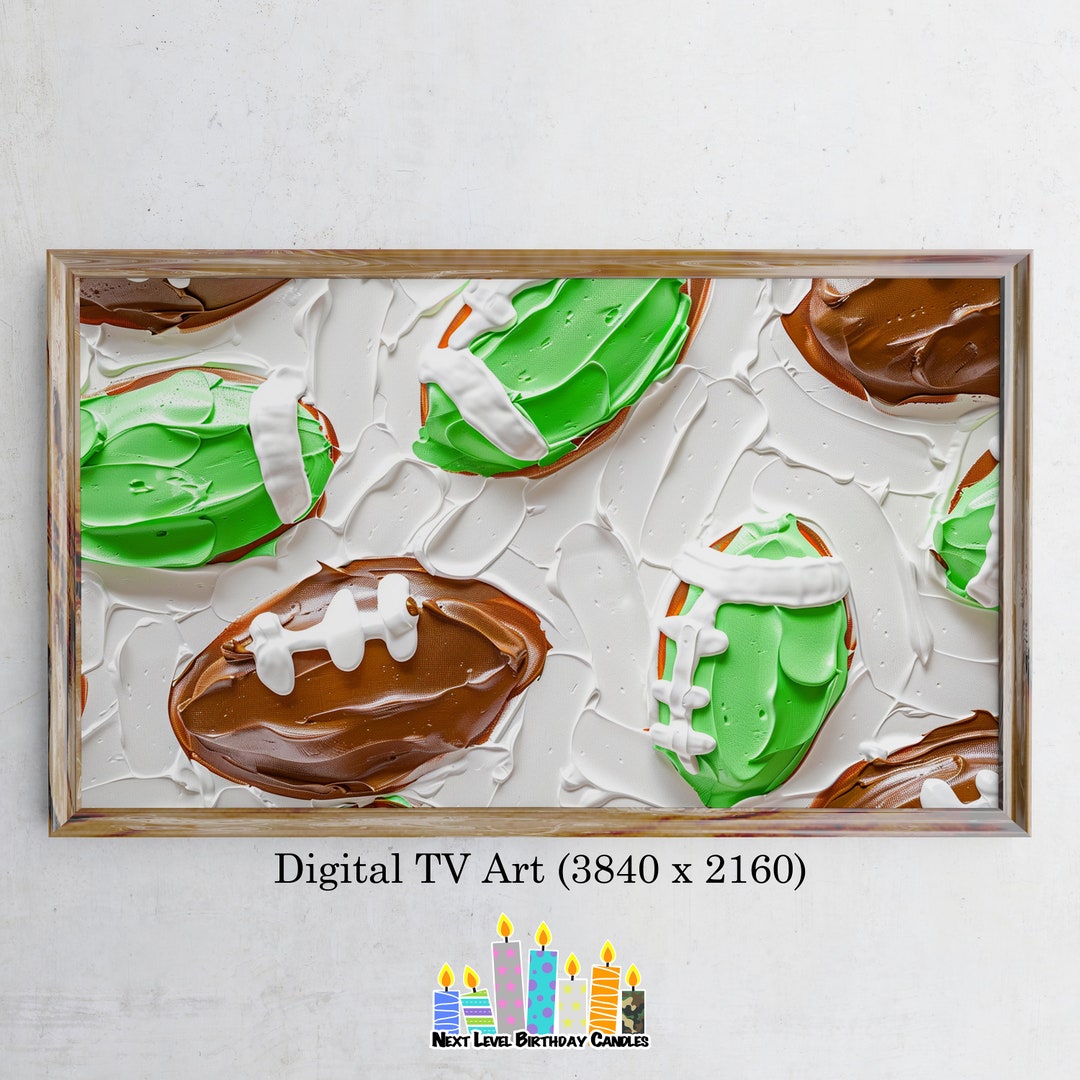 Football-themed Frame TV Art for Birthday Cake Celebration | Party TV ...