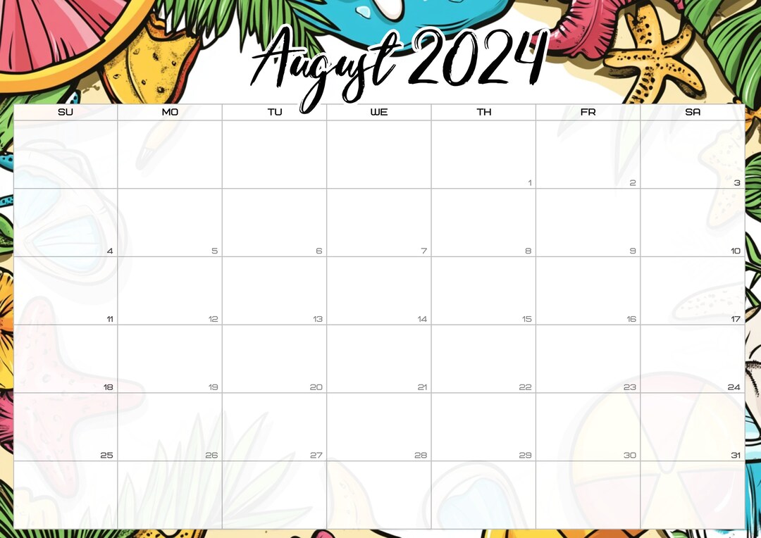 Blank Calendar 2024-2025 (august 2024 to December 2025)- Printable ...