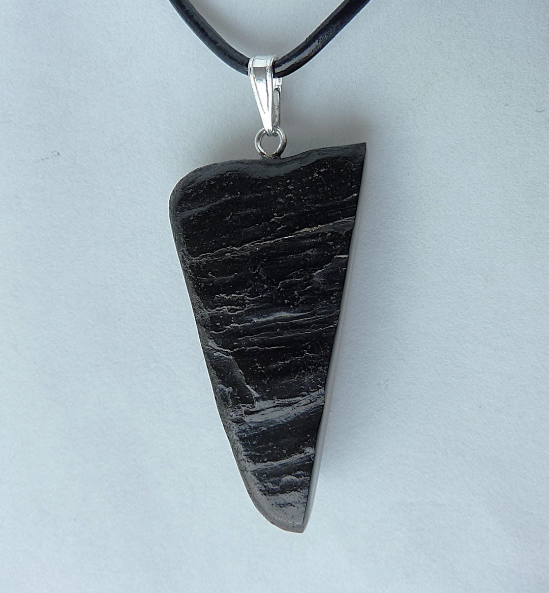 Natural Whitby Jet Pendant - Etsy
