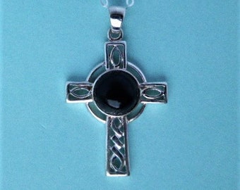 Whitby Jet Cross - Etsy