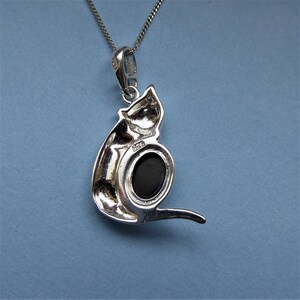 Whitby Jet and Silver Cat - Etsy