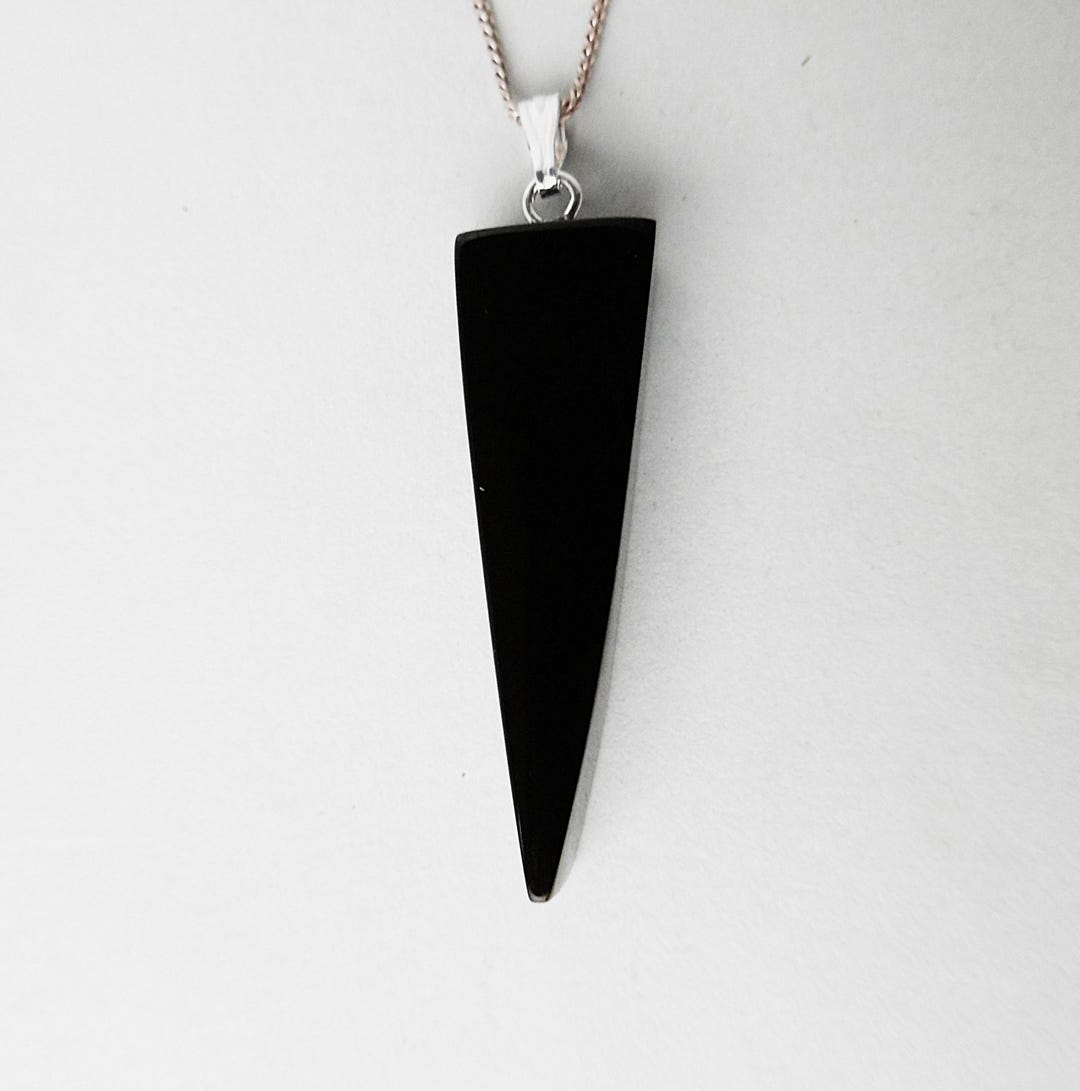 Whitby Jet Inverted Triangle - Etsy