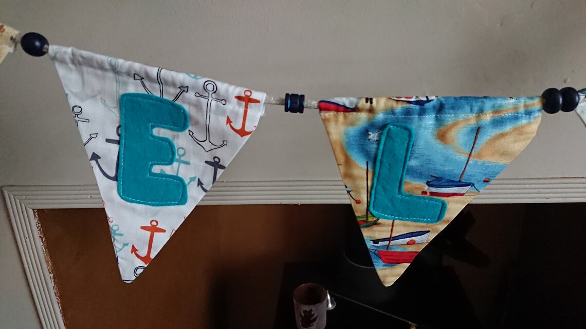 Patchwork Seaside Bunting Relax Garland - Etsy