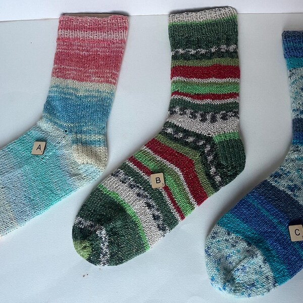 Hand Knit Socks - Etsy