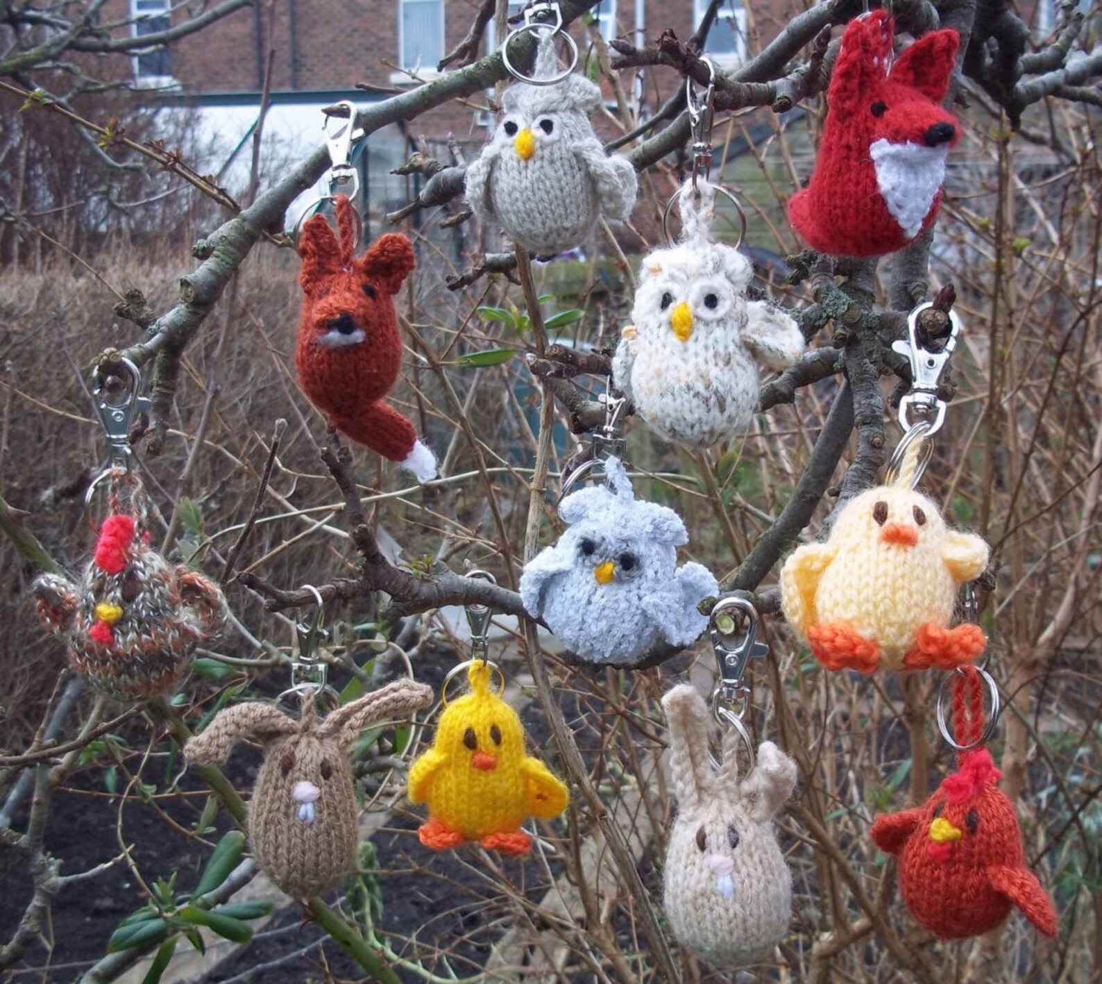 Hand Knitted Character Keyrings Animal Key Fob Pocket Money - Etsy UK