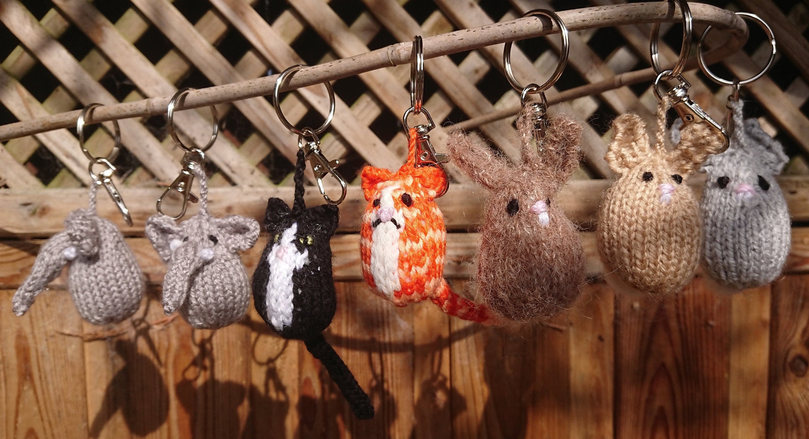 Hand Knitted Character Keyrings Animal Key Fob Pocket Money - Etsy UK