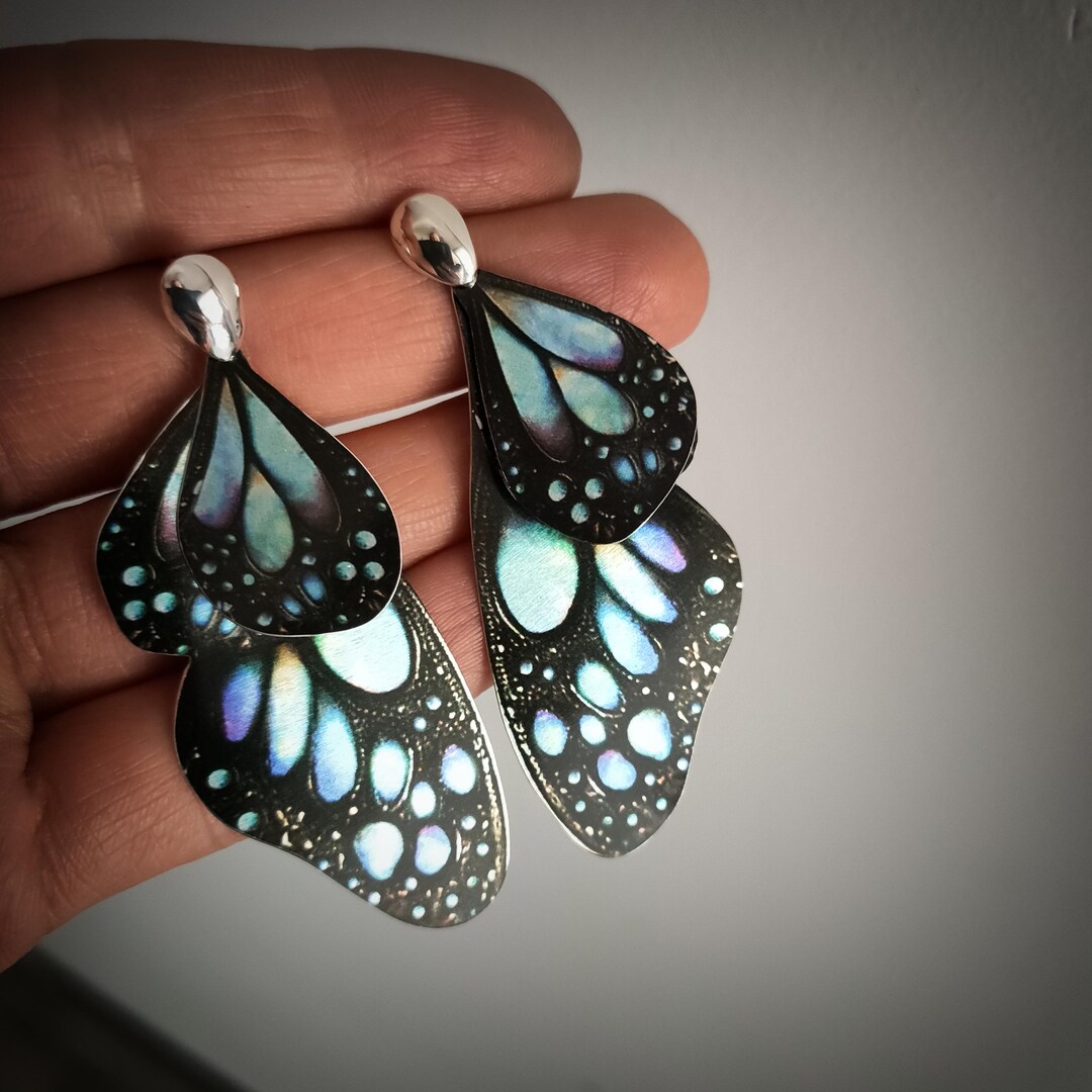 Butterfly Wings Earrings,luna Moth Wing Earrings,gothic Moth Wings ...