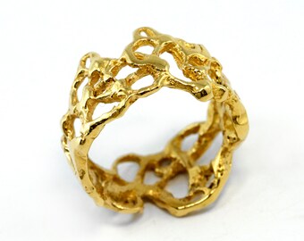 Organic Gold Ring - Etsy