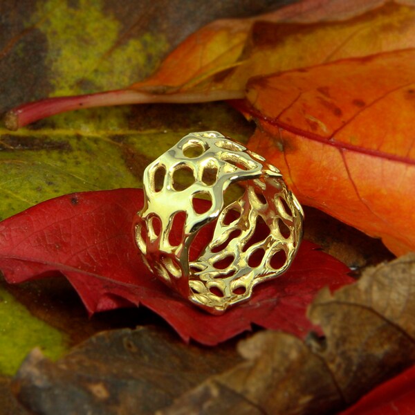 Organic Gold Ring - Etsy